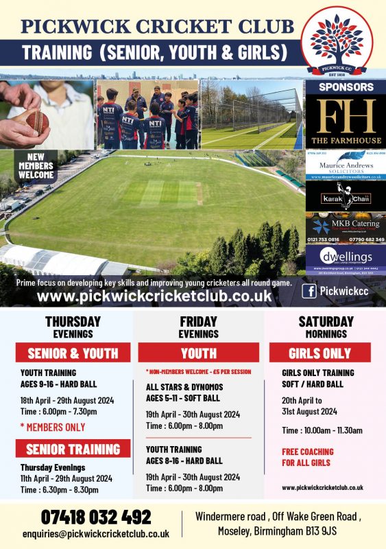 Pickwick Cricket Club Moseley, Birmingham, UK